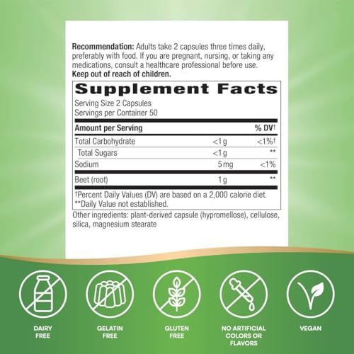 Beet root capsules for seniors