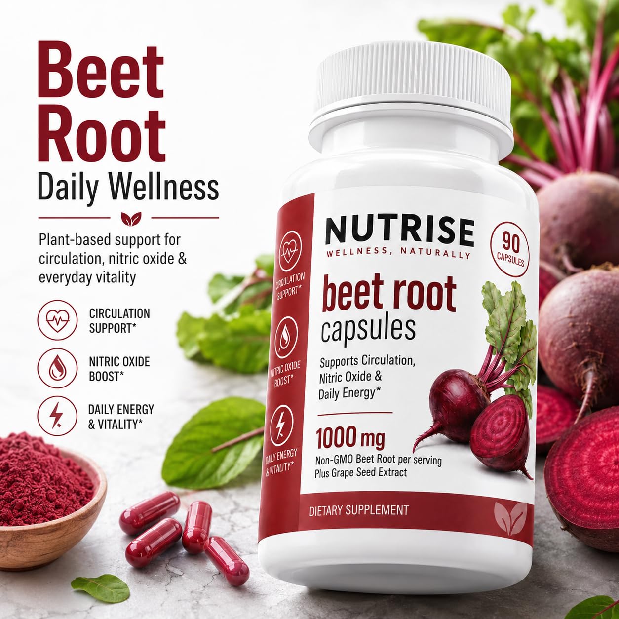 beet root capsules with grape seed extract