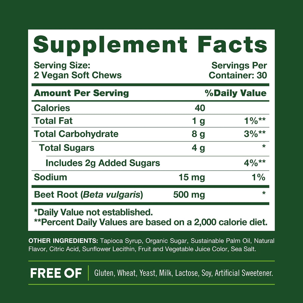 beet root chews support healthy circulation