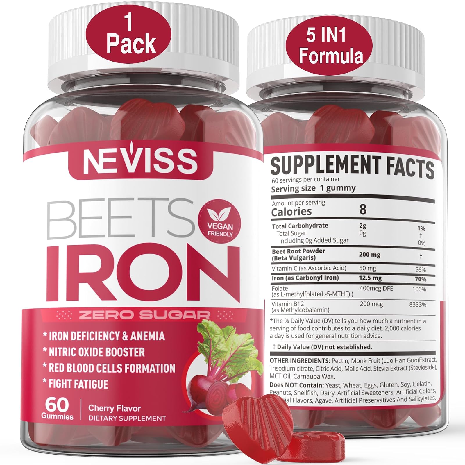 beet root gummies with iron
