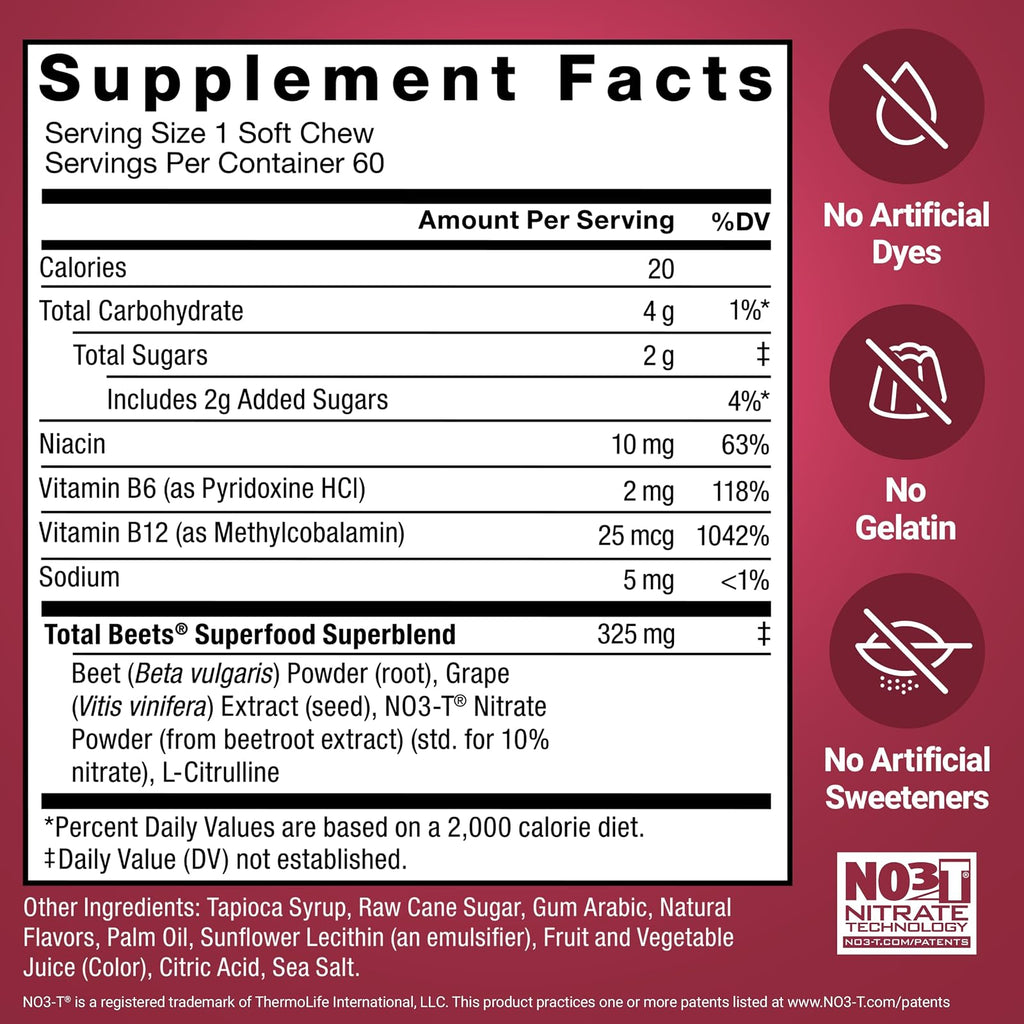 beet root soft chews for endurance