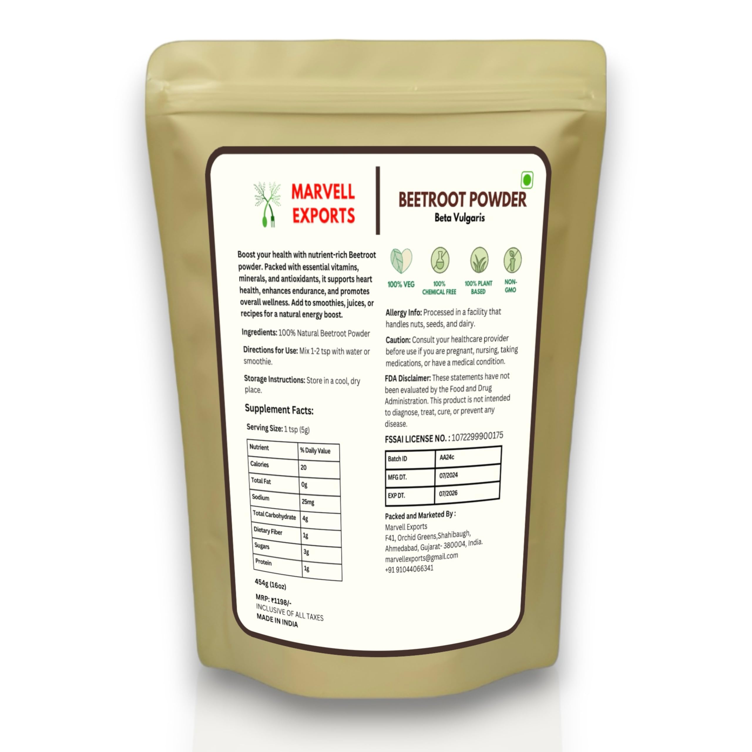 beetroot powder for healthy baking