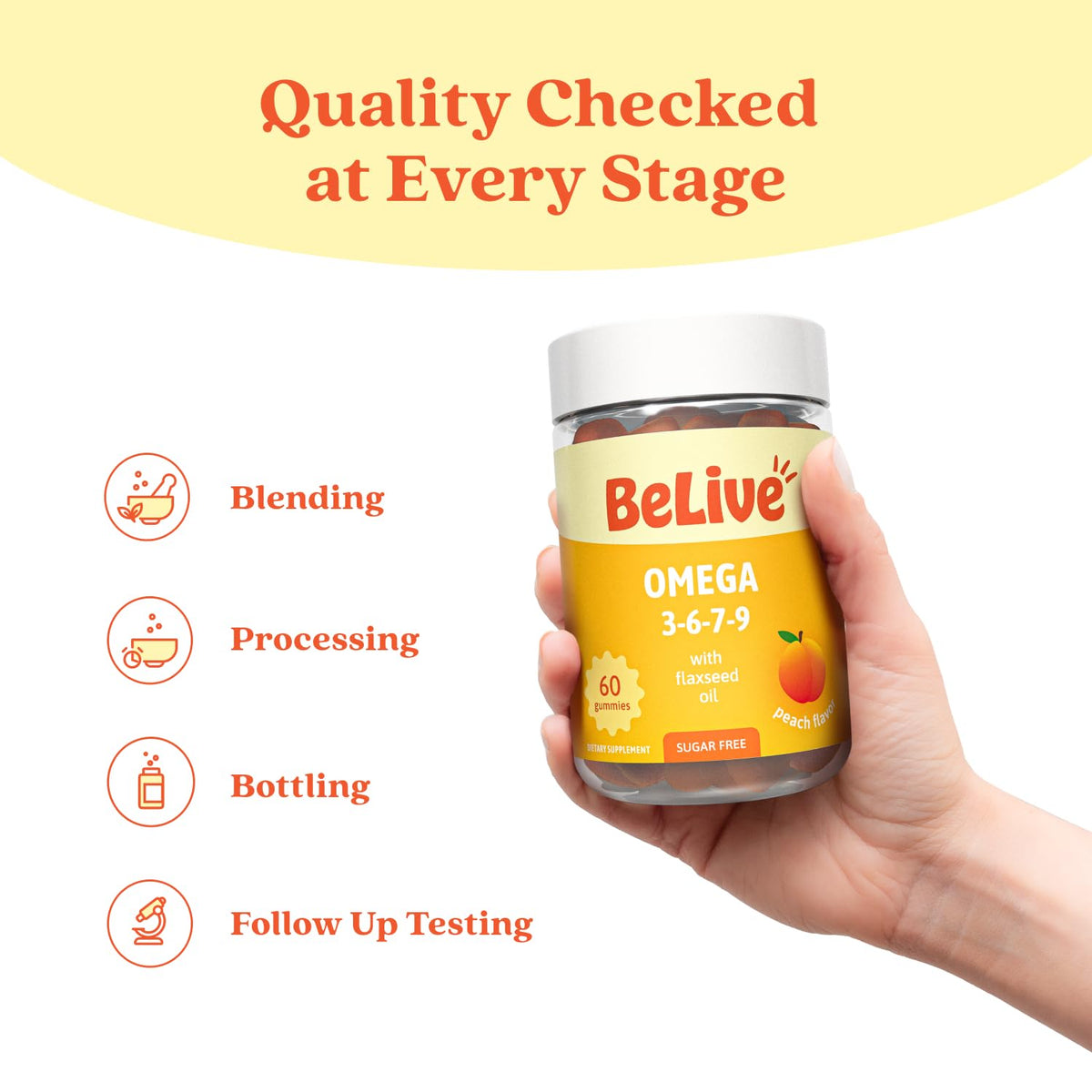 BeLive 60 count gummies for convenient nutrition