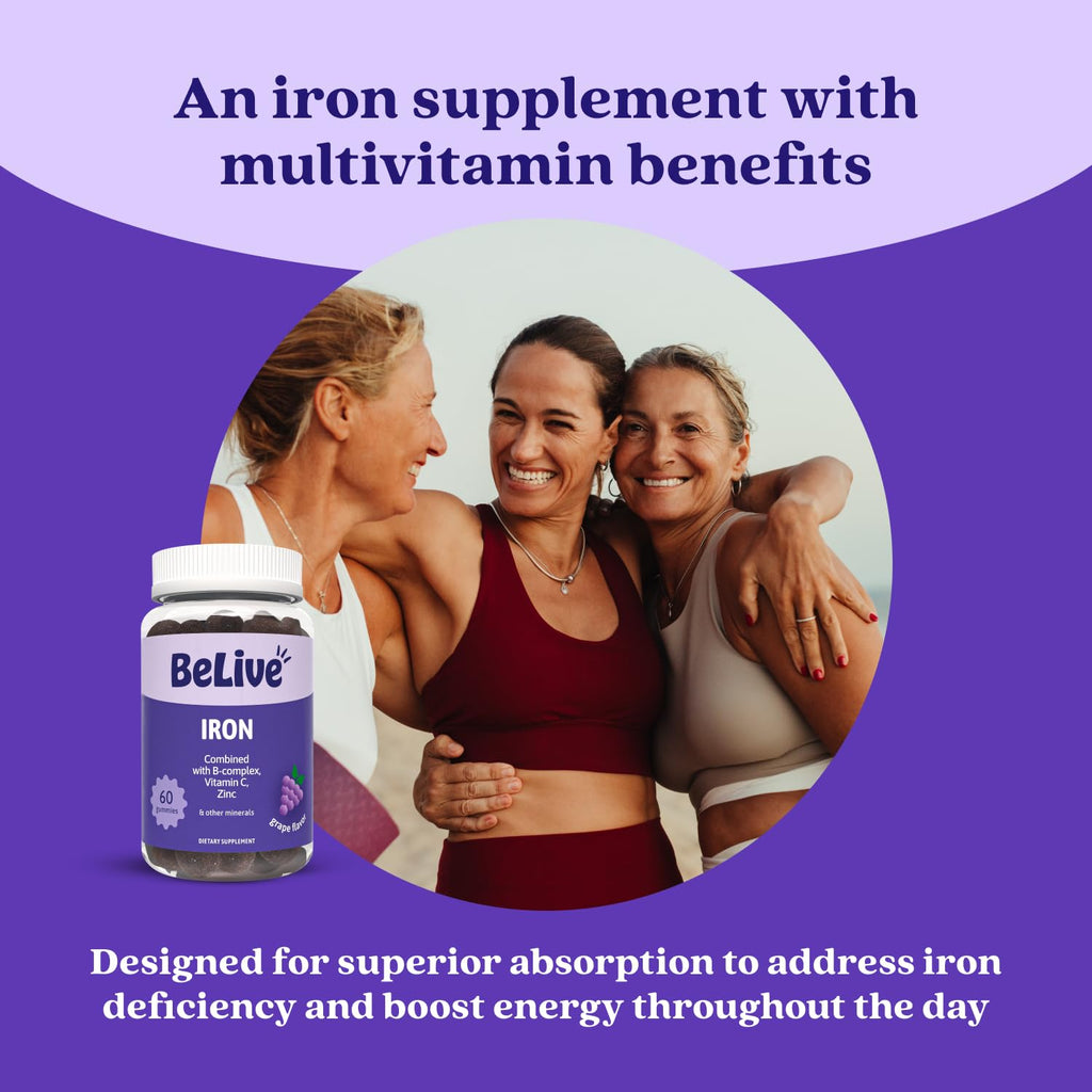 BeLive iron gummies for better health