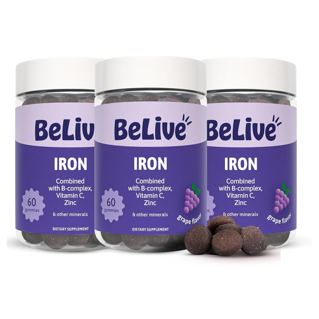 BeLive iron gummies for energy