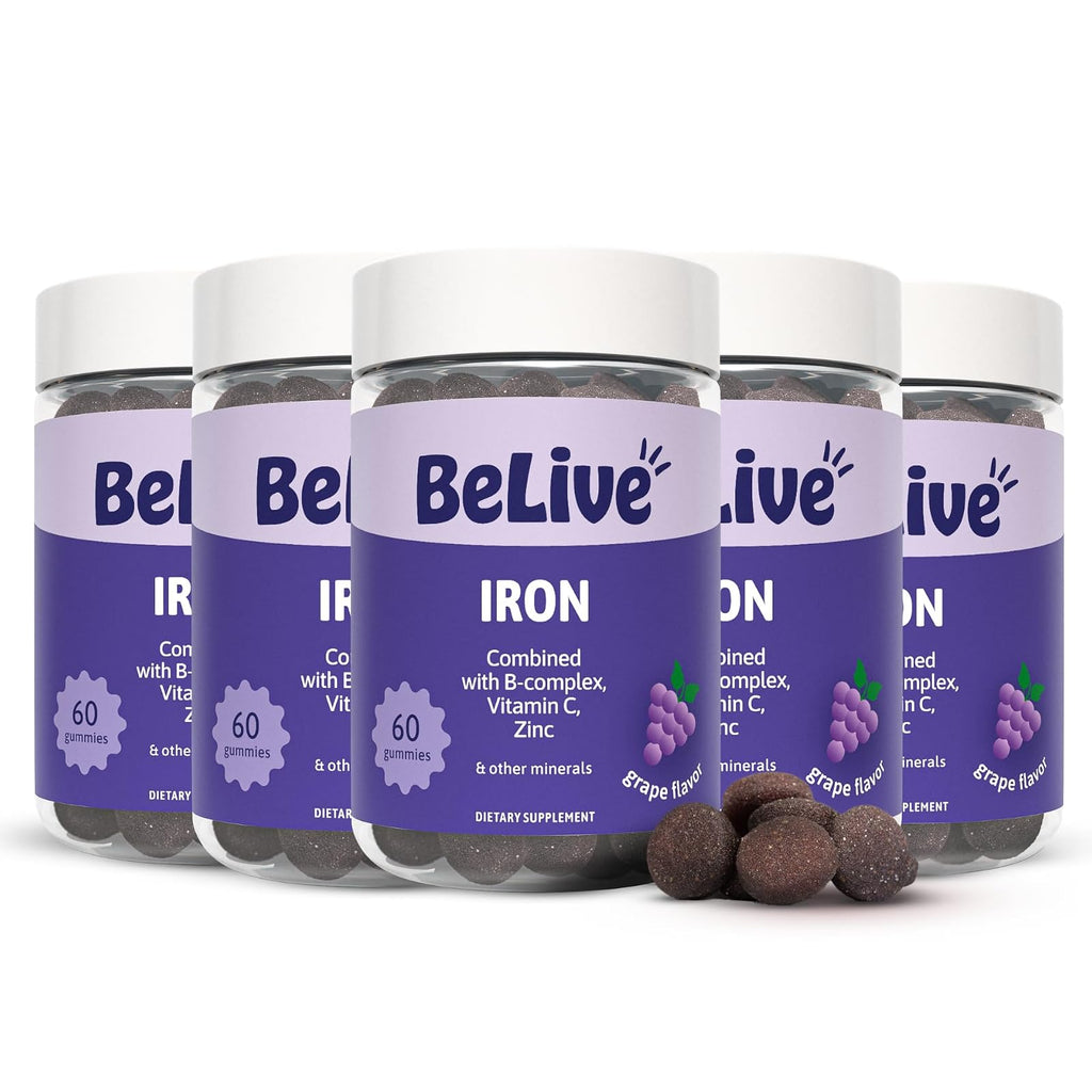 BeLive iron gummies for energy