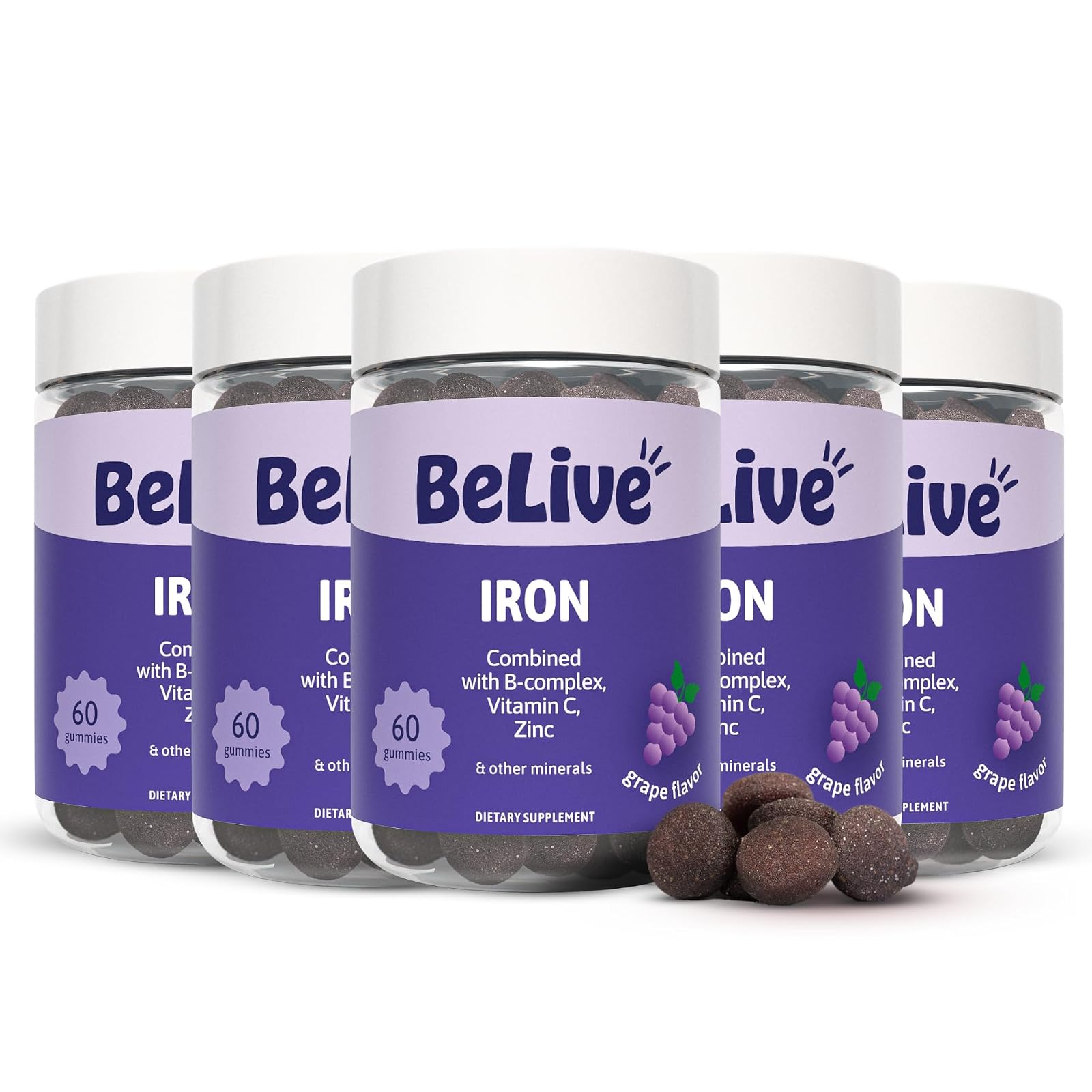 BeLive iron gummies for energy