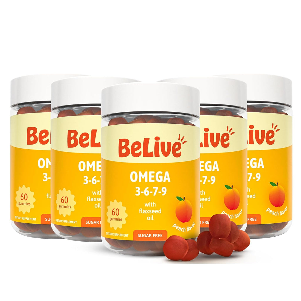 BeLive Omega 3-6-7-9 gummies for heart health