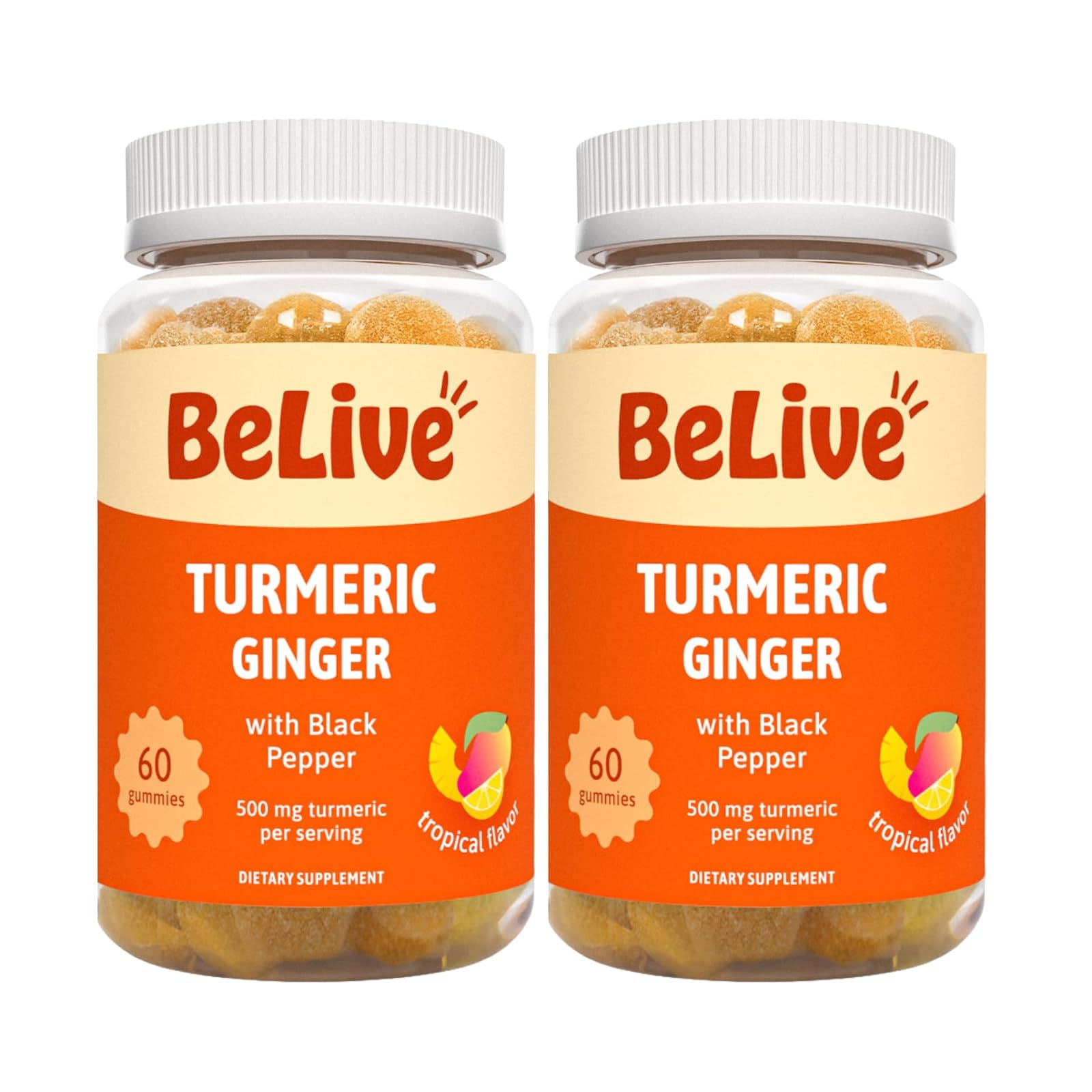 BeLive turmeric ginger gummies benefits
