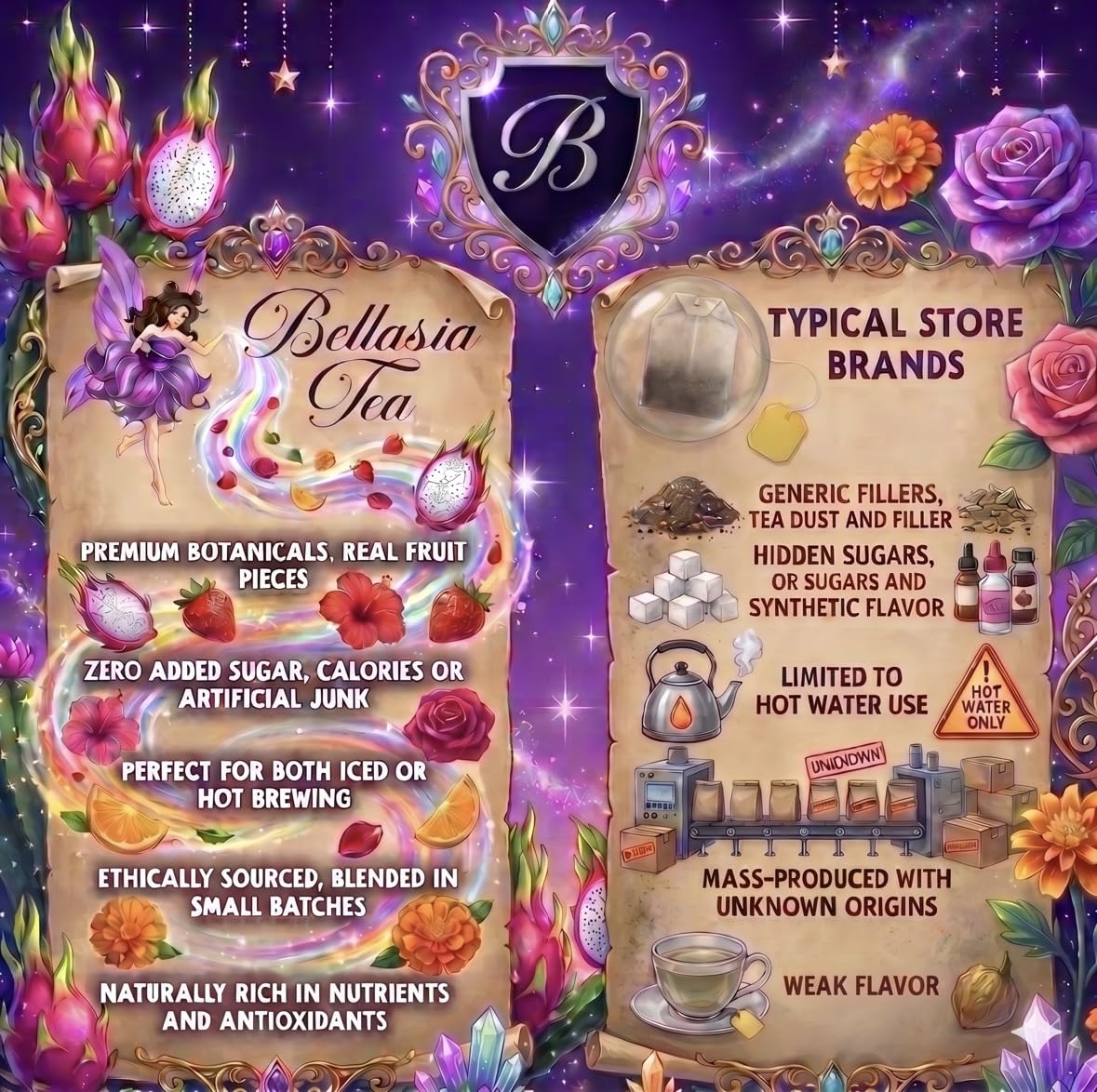 Bellasia tea for wellness and health