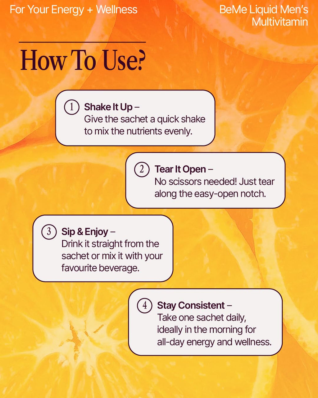 BeMe multivitamin for overall wellness