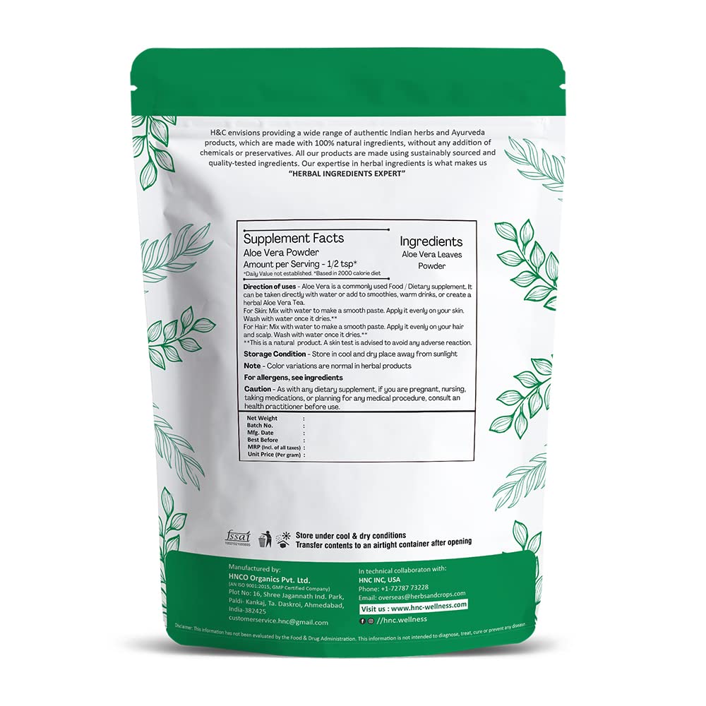 benefits of aloe vera leaf powder