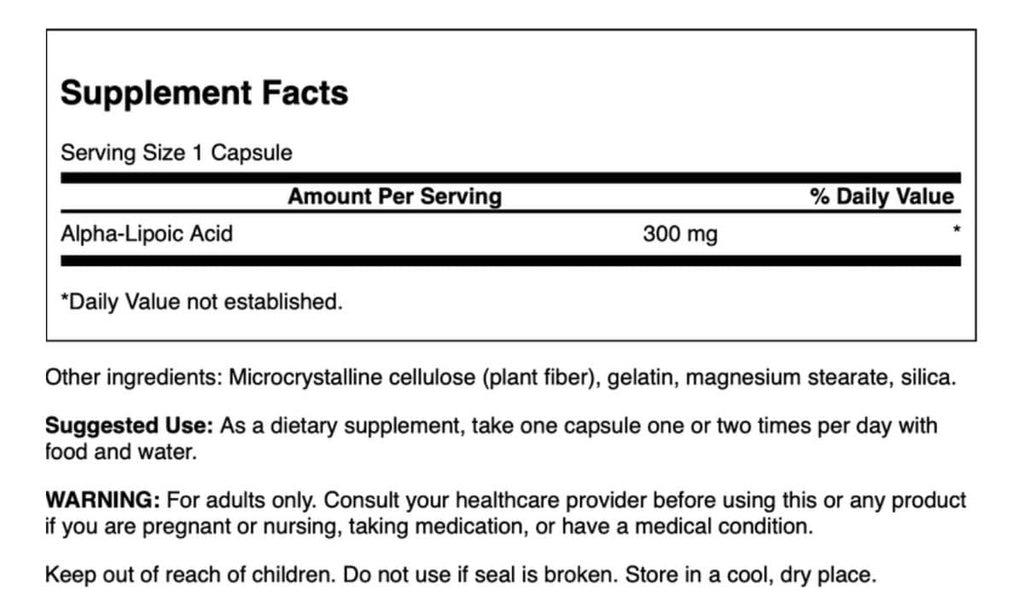 benefits of alpha lipoic acid