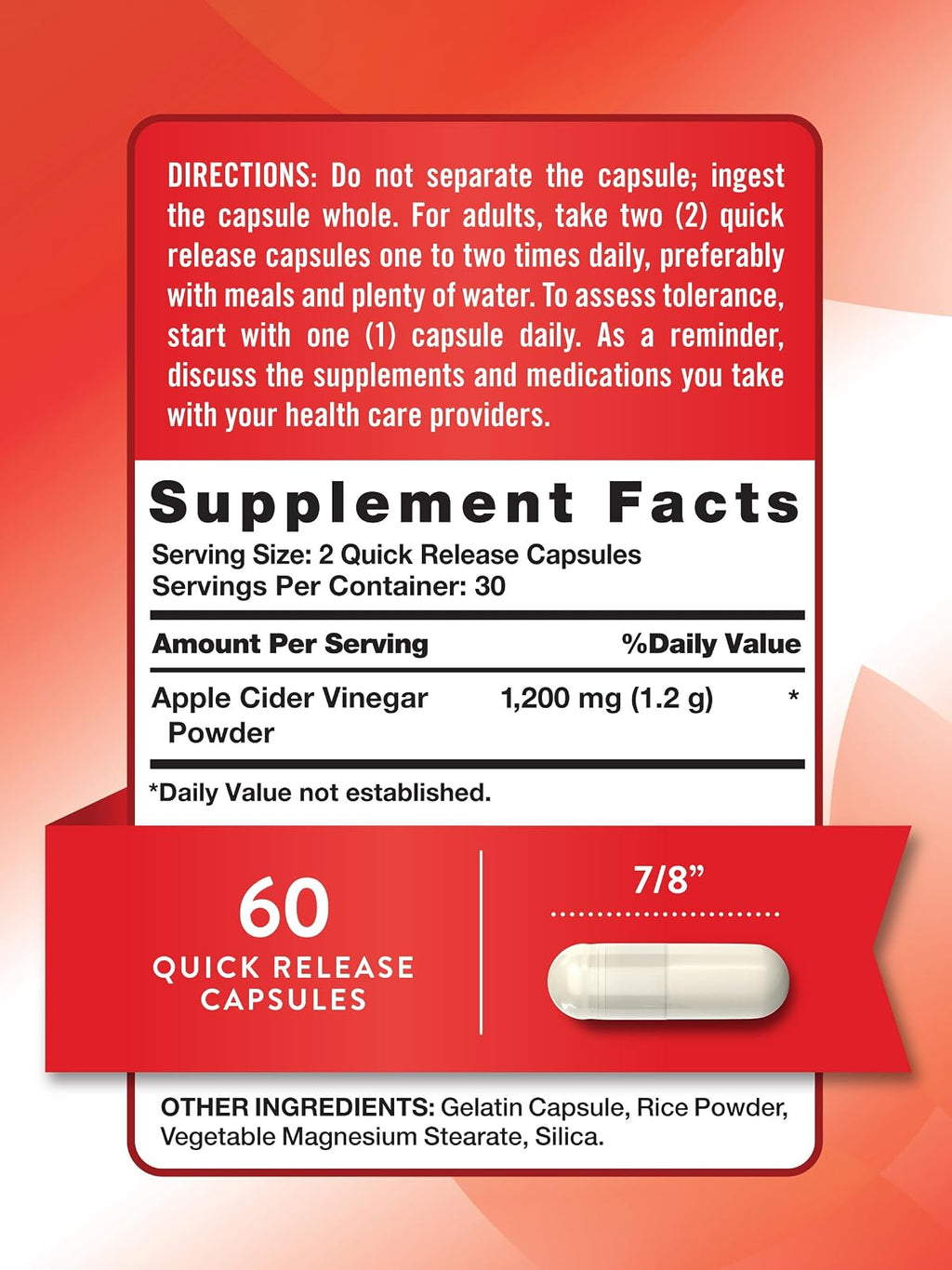 benefits of apple cider vinegar supplements