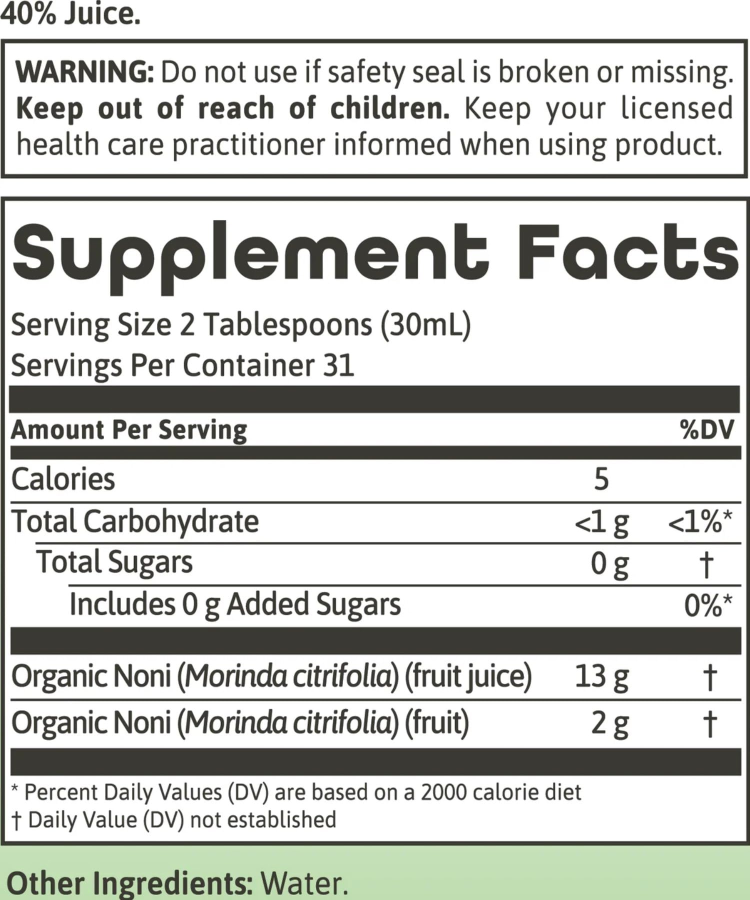 benefits of certified organic noni
