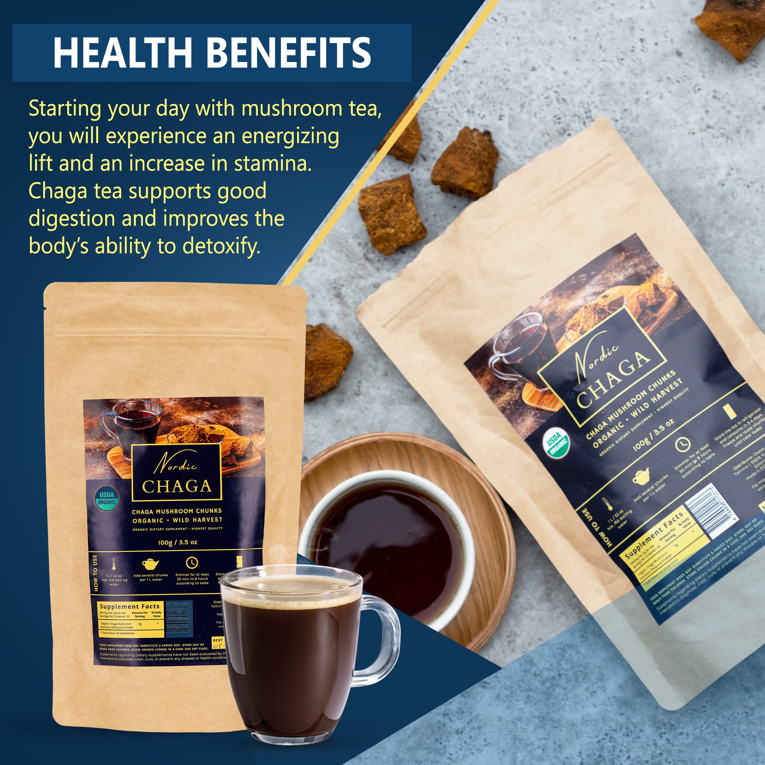 benefits of chaga mushrooms for tea