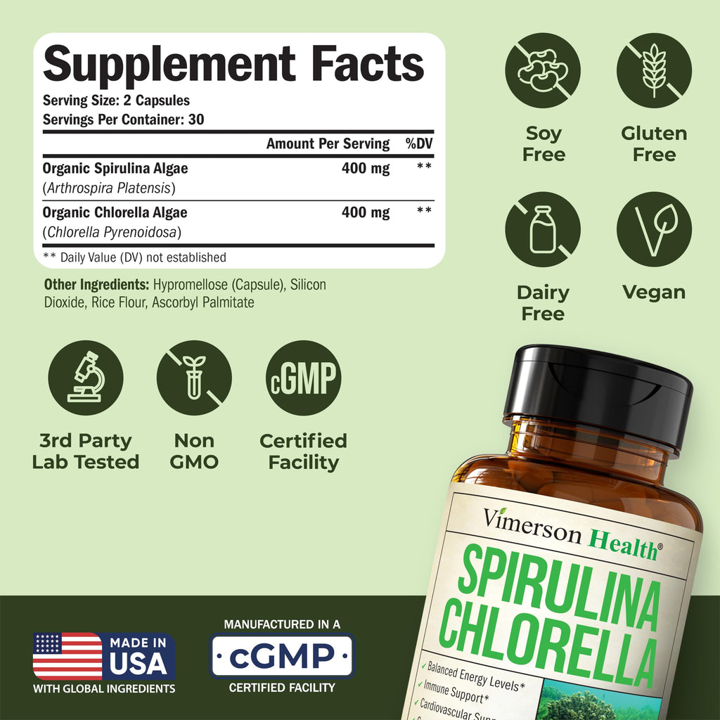 benefits of chlorella and spirulina