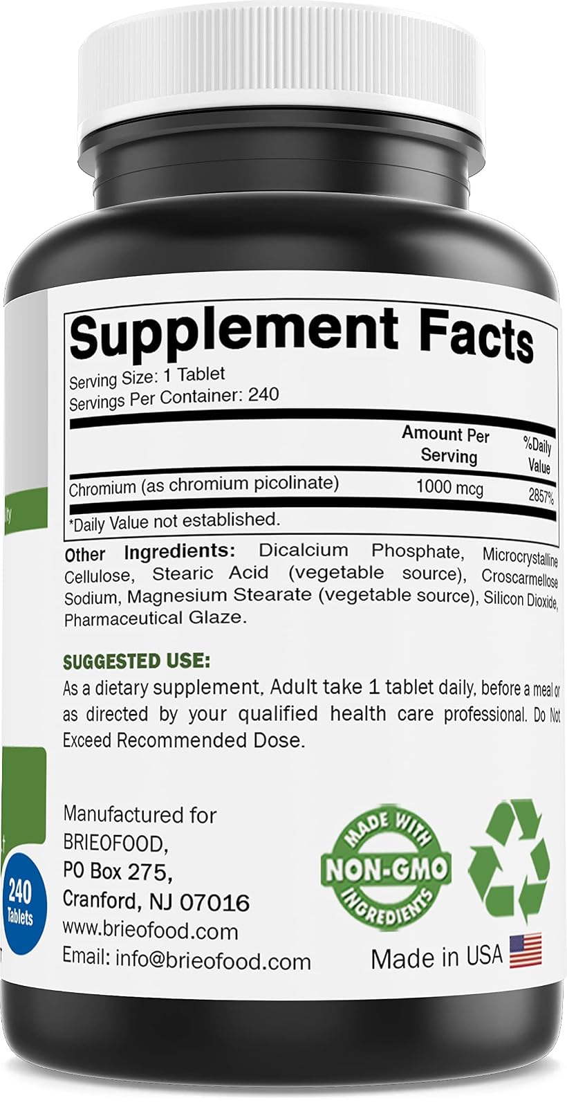 benefits of chromium picolinate supplementation