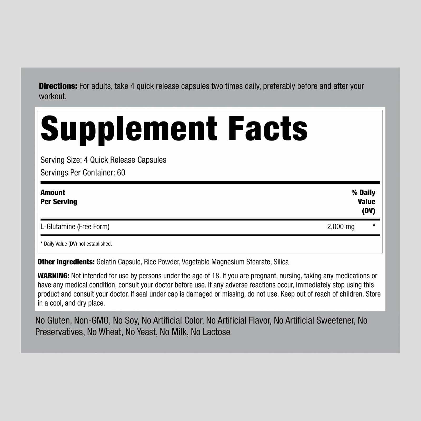 Benefits of L-Glutamine for recovery