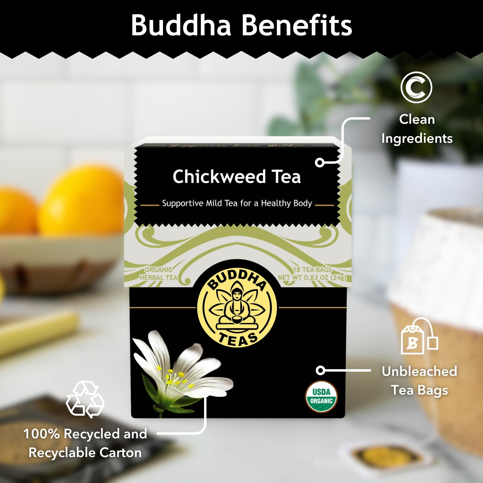 benefits of organic chickweed tea