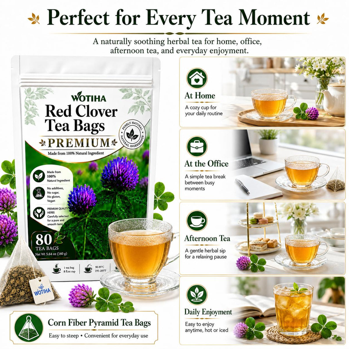benefits of red clover tea