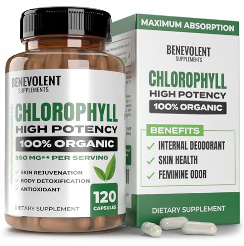 Benevolent chlorophyll capsules for detox