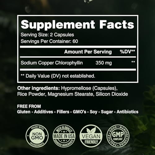 Benevolent chlorophyll for digestive health