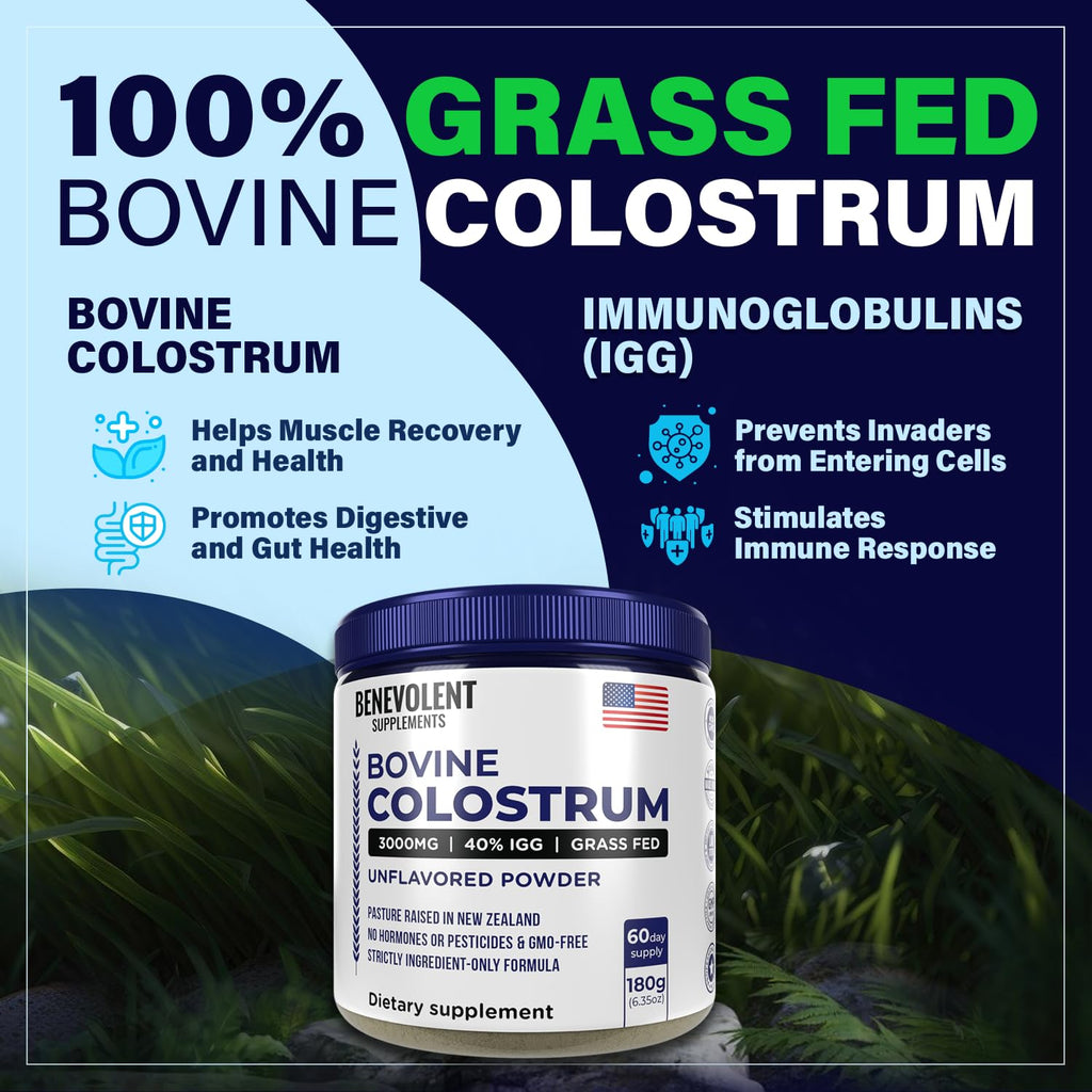 Benevolent colostrum powder for gut health