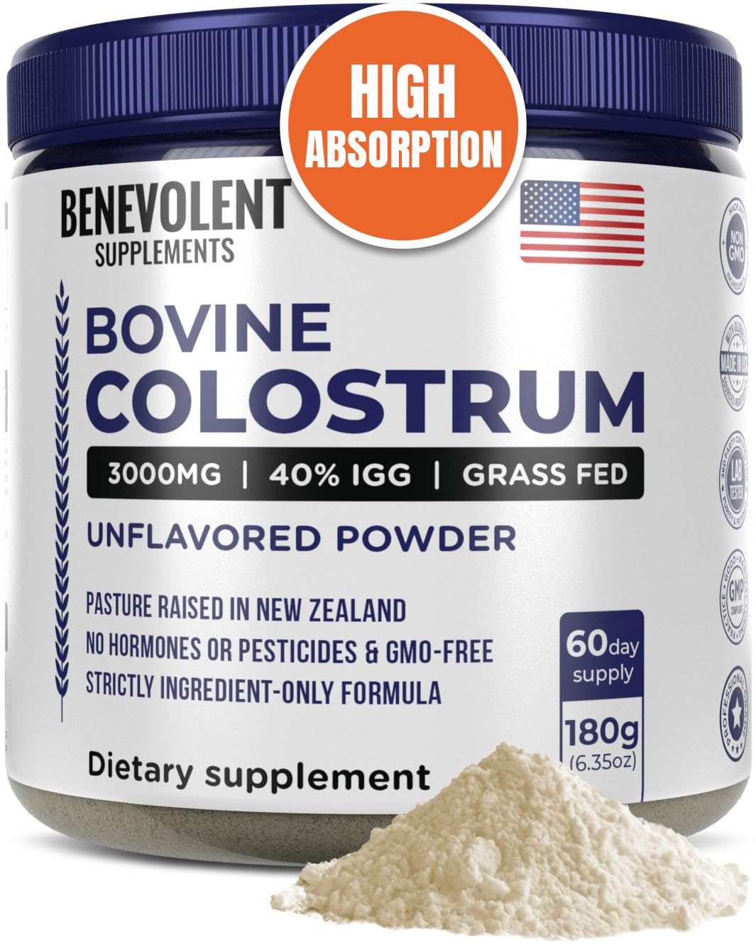 Benevolent colostrum powder for immunity