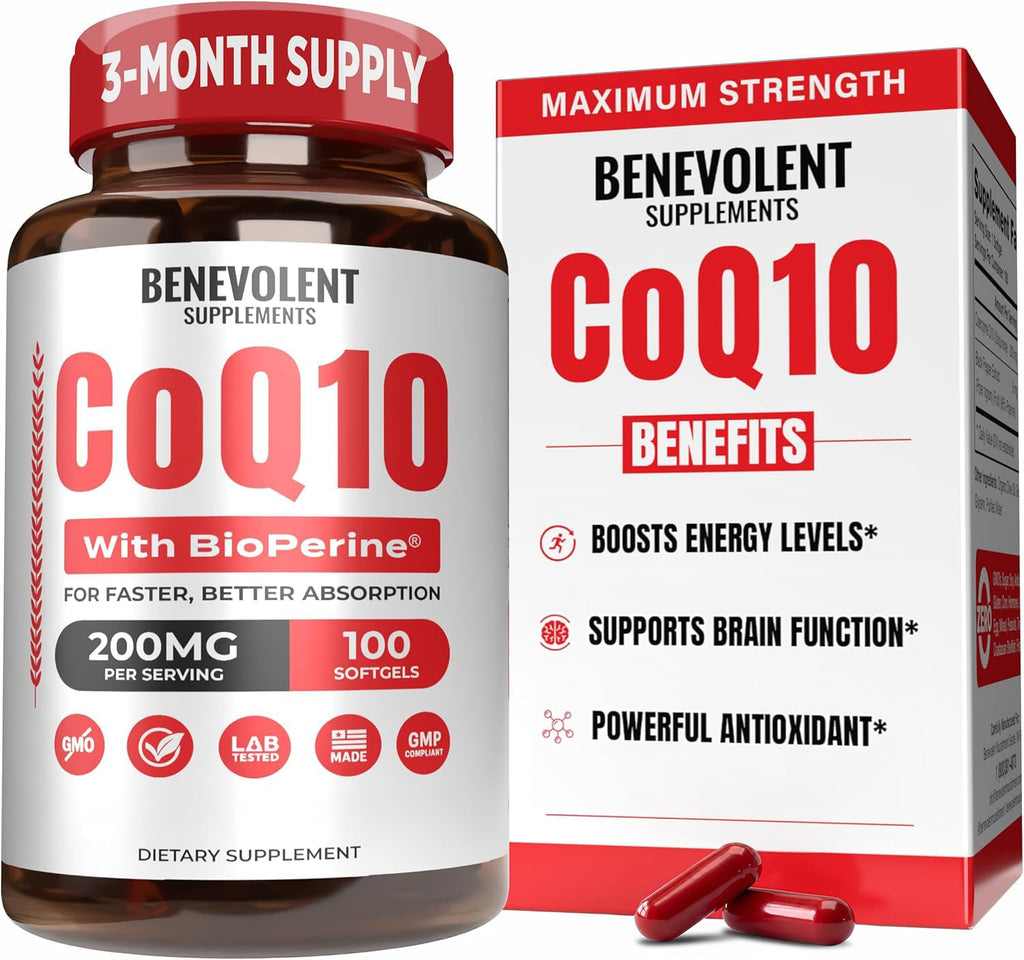 Benevolent CoQ10 200 mg benefits