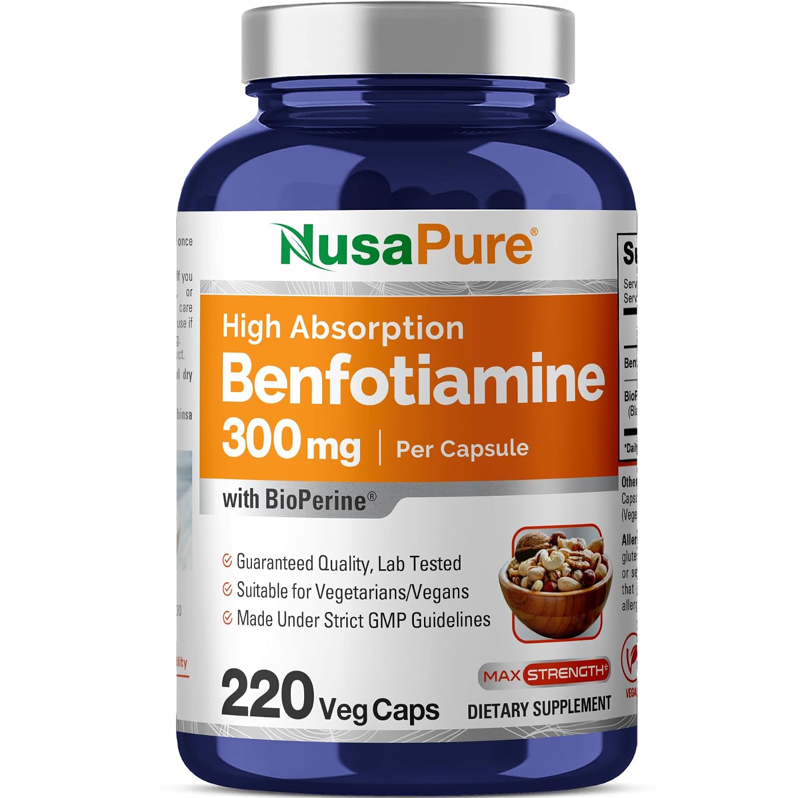 Benfotiamine 300 mg veggie capsules