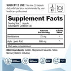 Benfotiamine and alpha lipoic acid