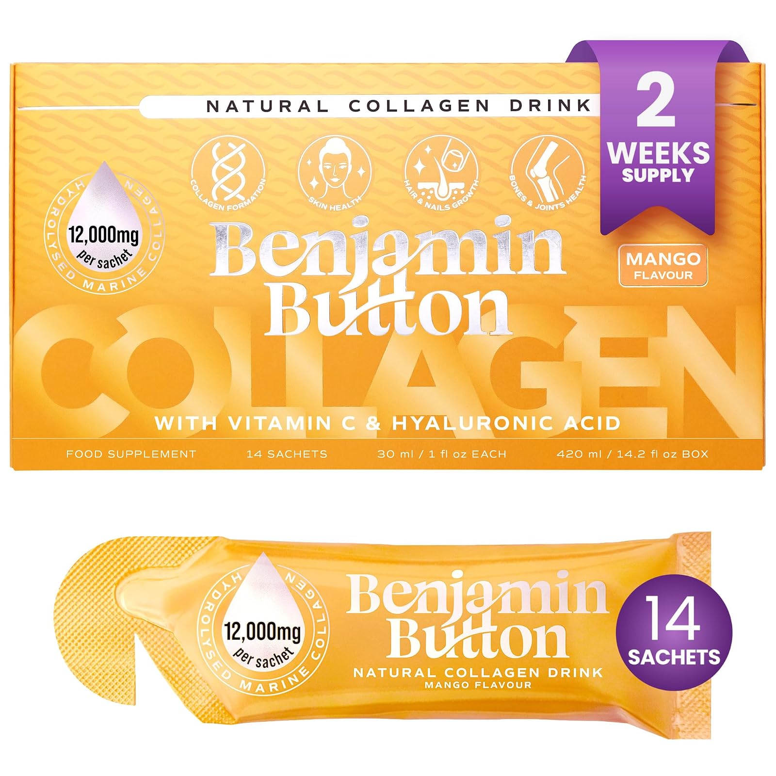 Benjamin Button marine collagen shots