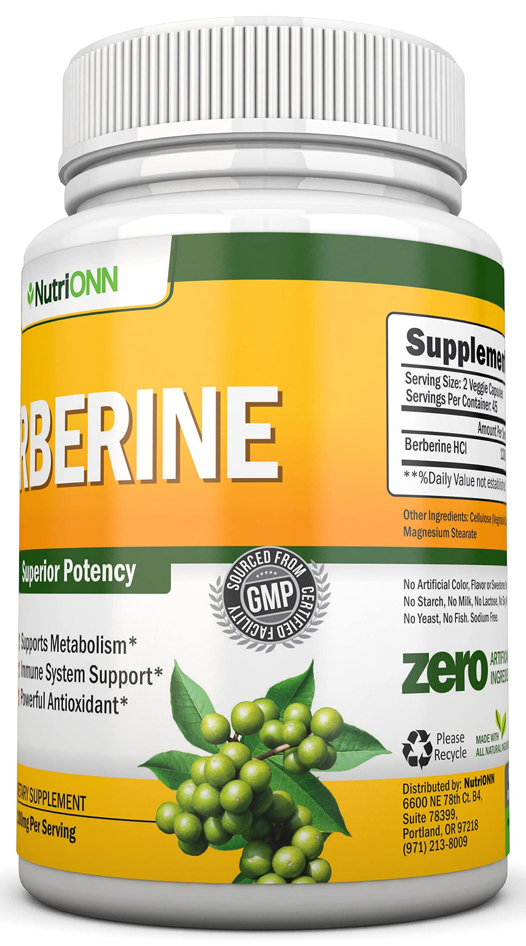 berberine 1200mg for energy boost