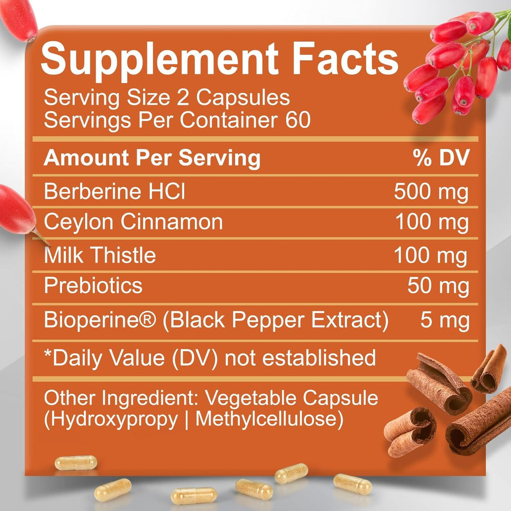 Berberine and cinnamon for balanced health