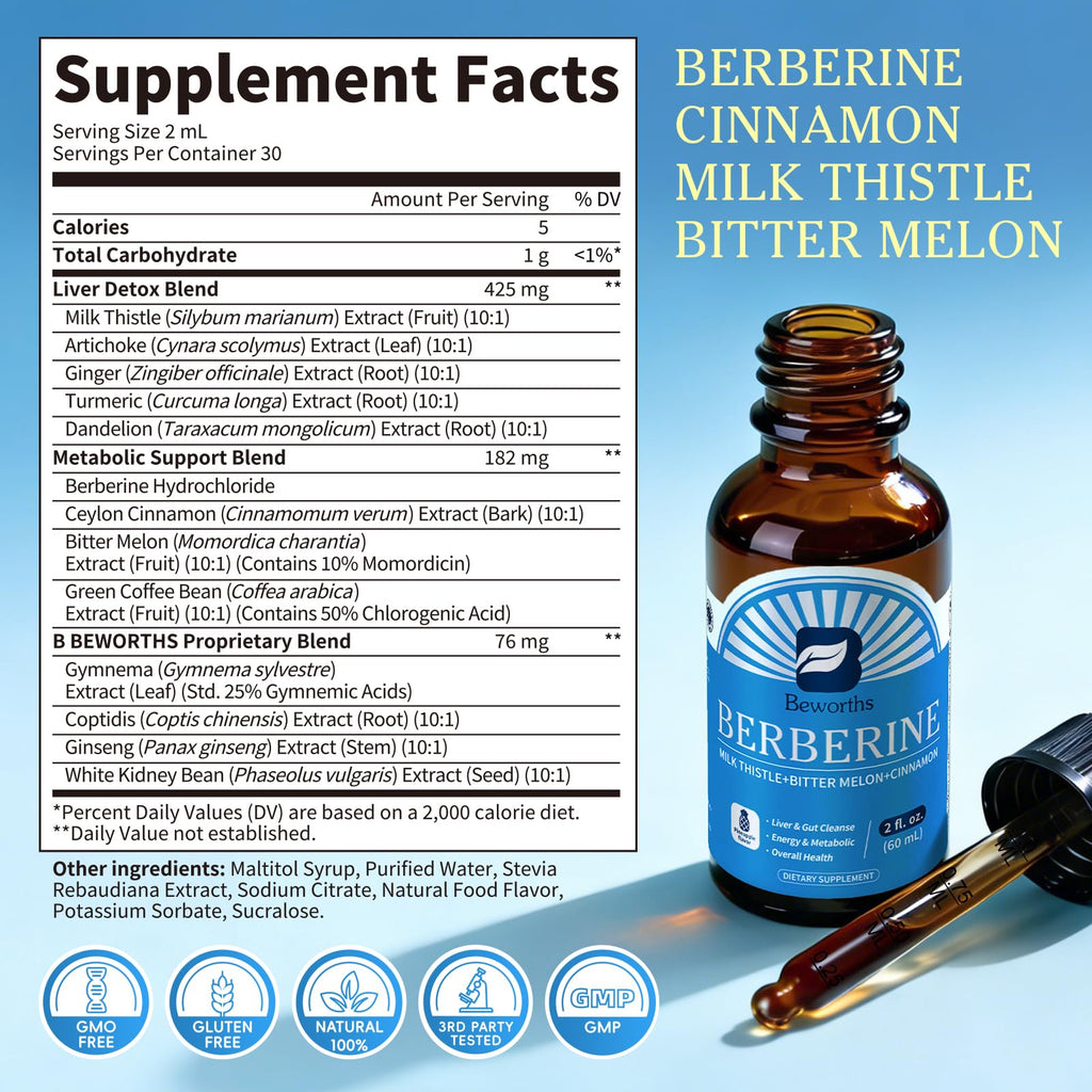 Berberine and cinnamon liquid formula