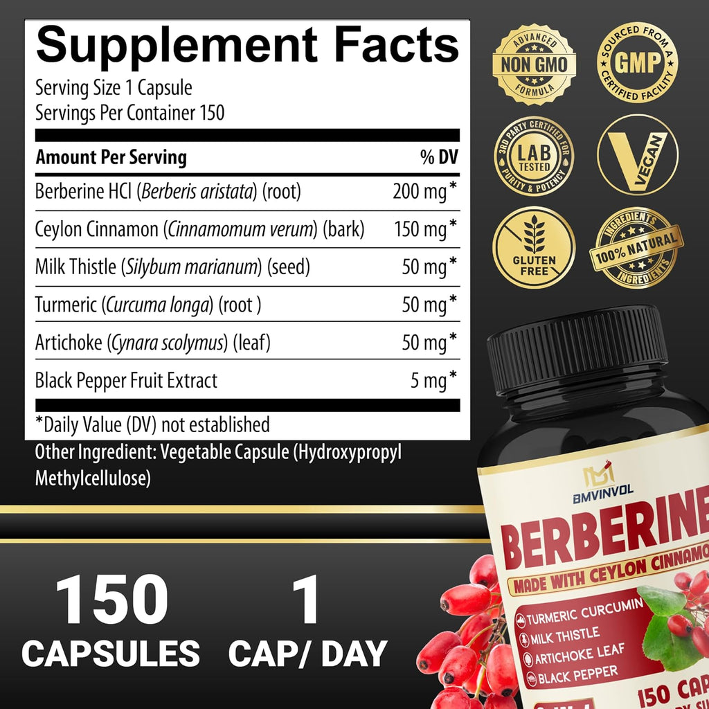 Berberine and turmeric capsules
