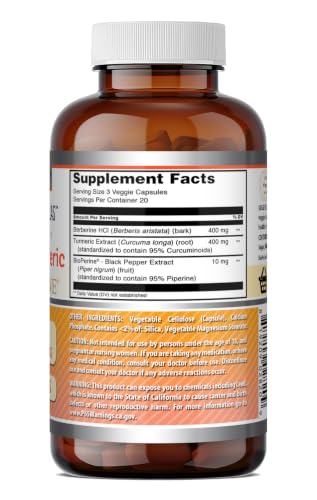 Berberine and turmeric for balanced wellness