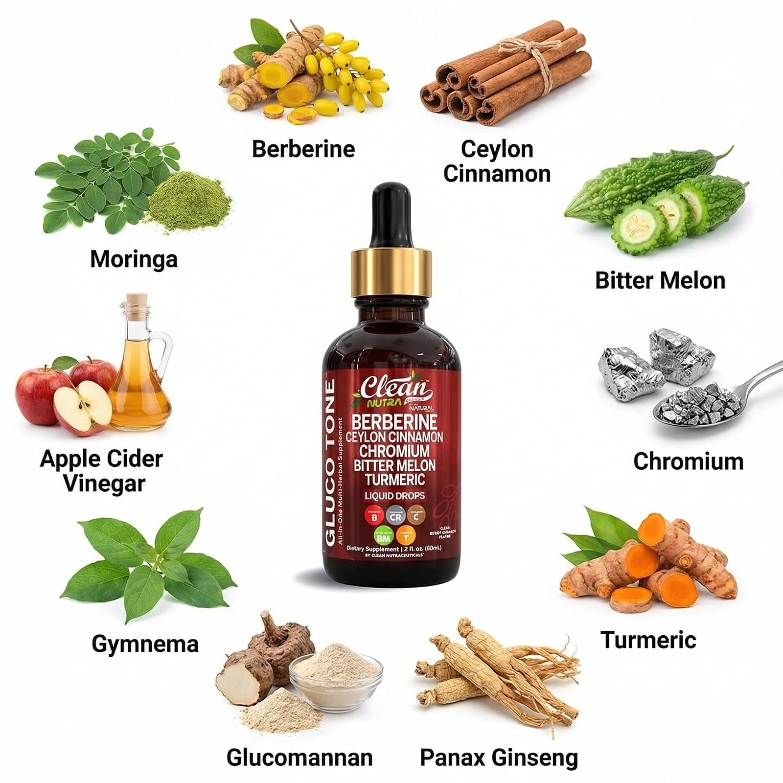 Berberine drops for blood sugar support