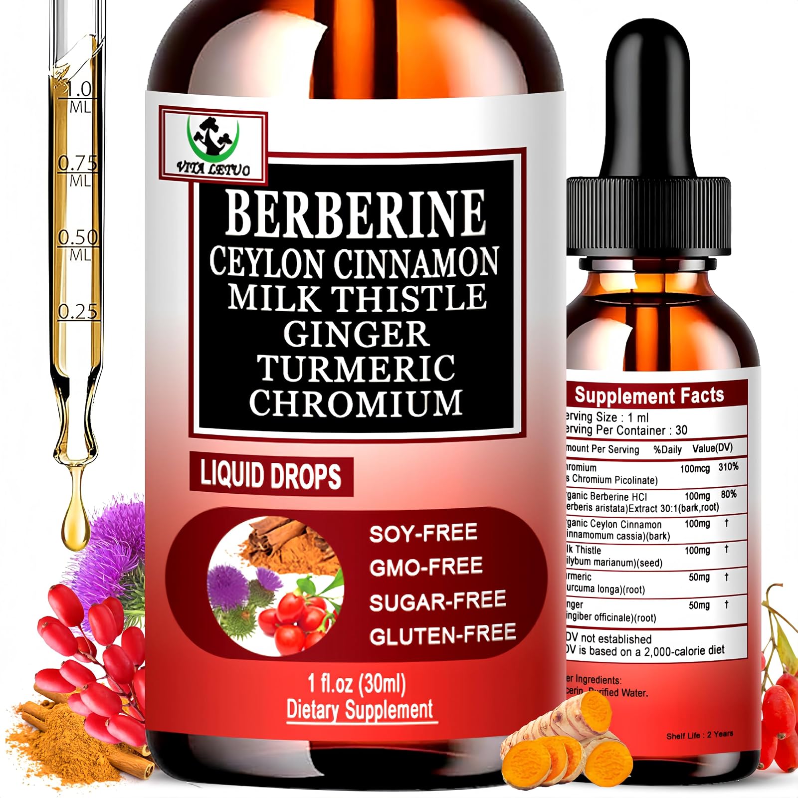 Berberine drops for daily health