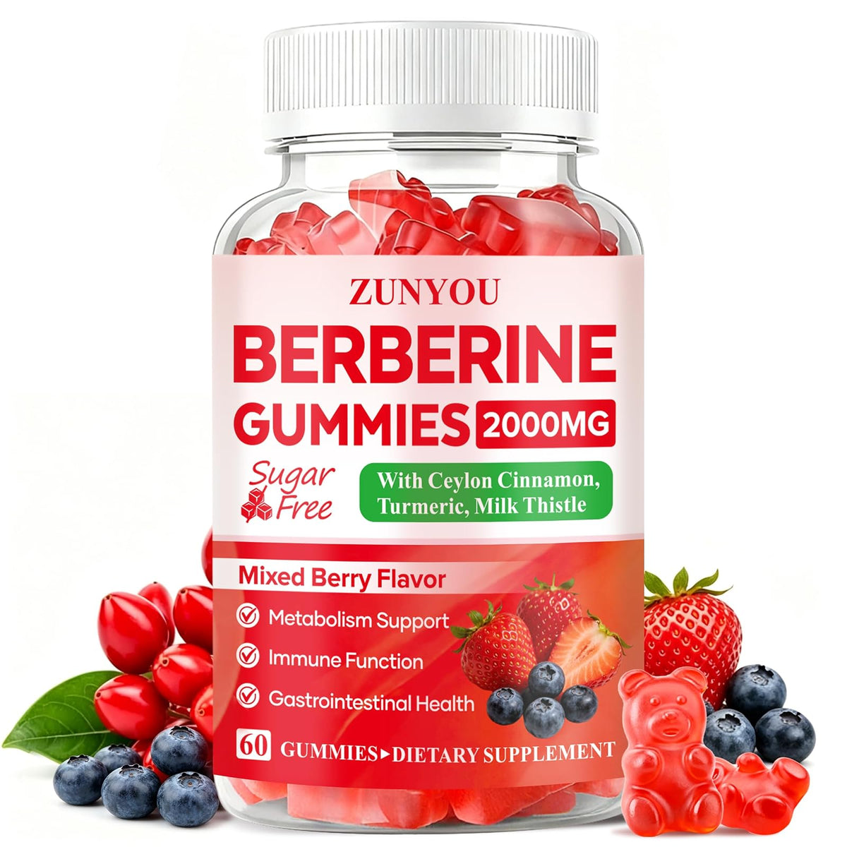 Berberine gummies with Ceylon cinnamon