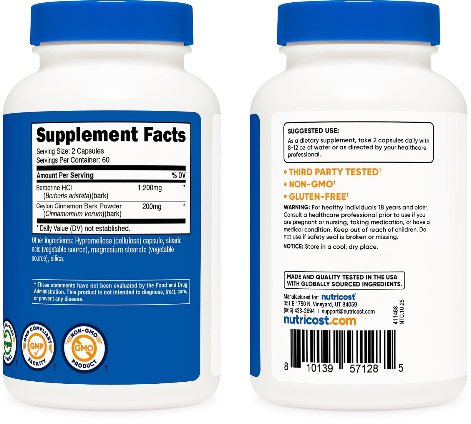 Berberine HCl for blood sugar support