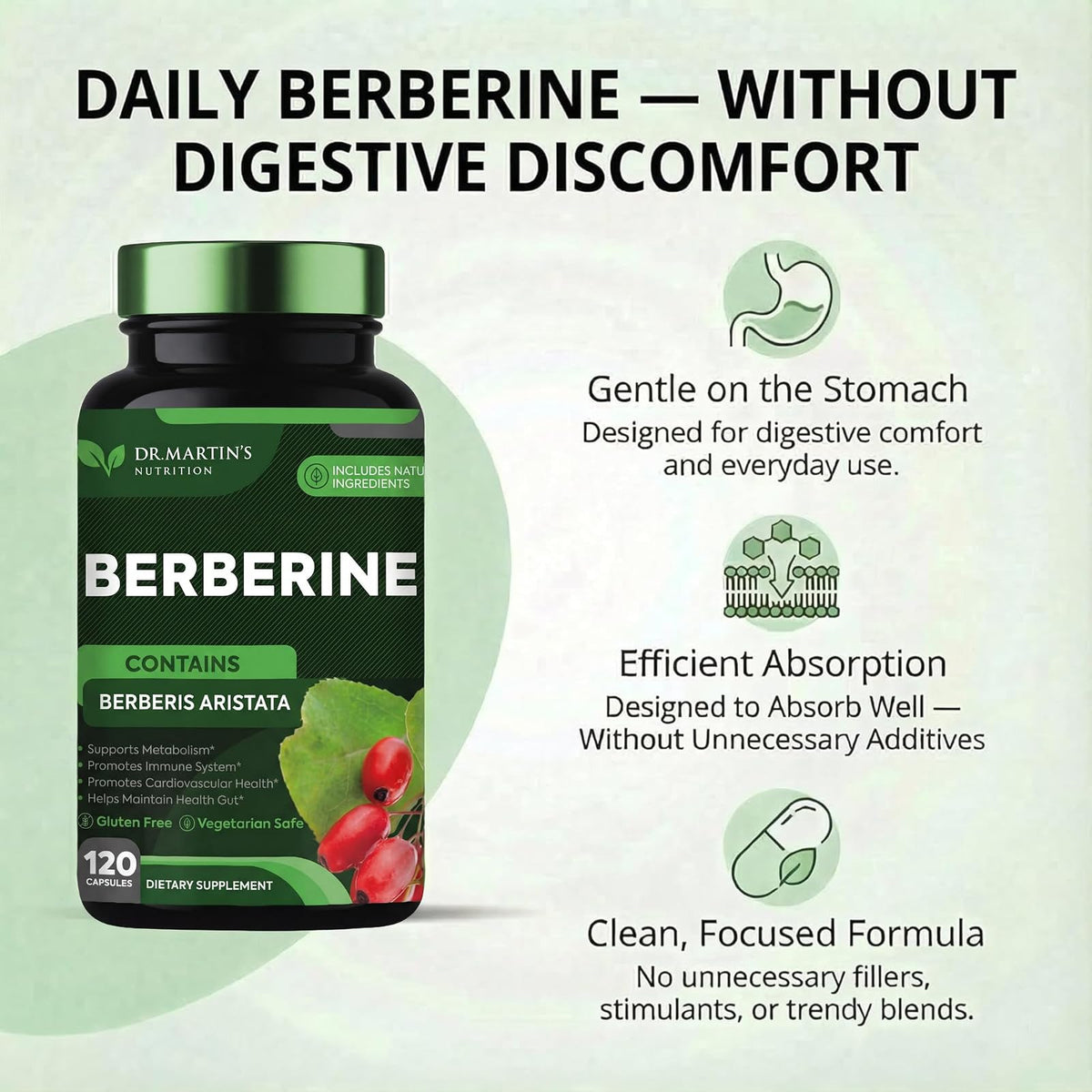 berberine HCL for digestive support