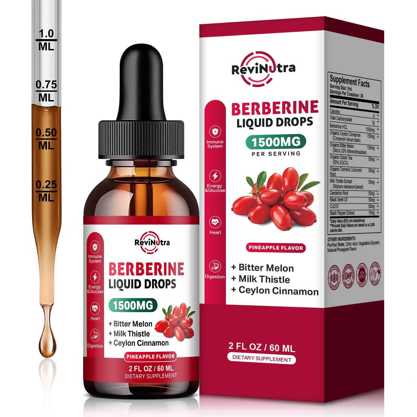 berberine hcl liquid drops benefits