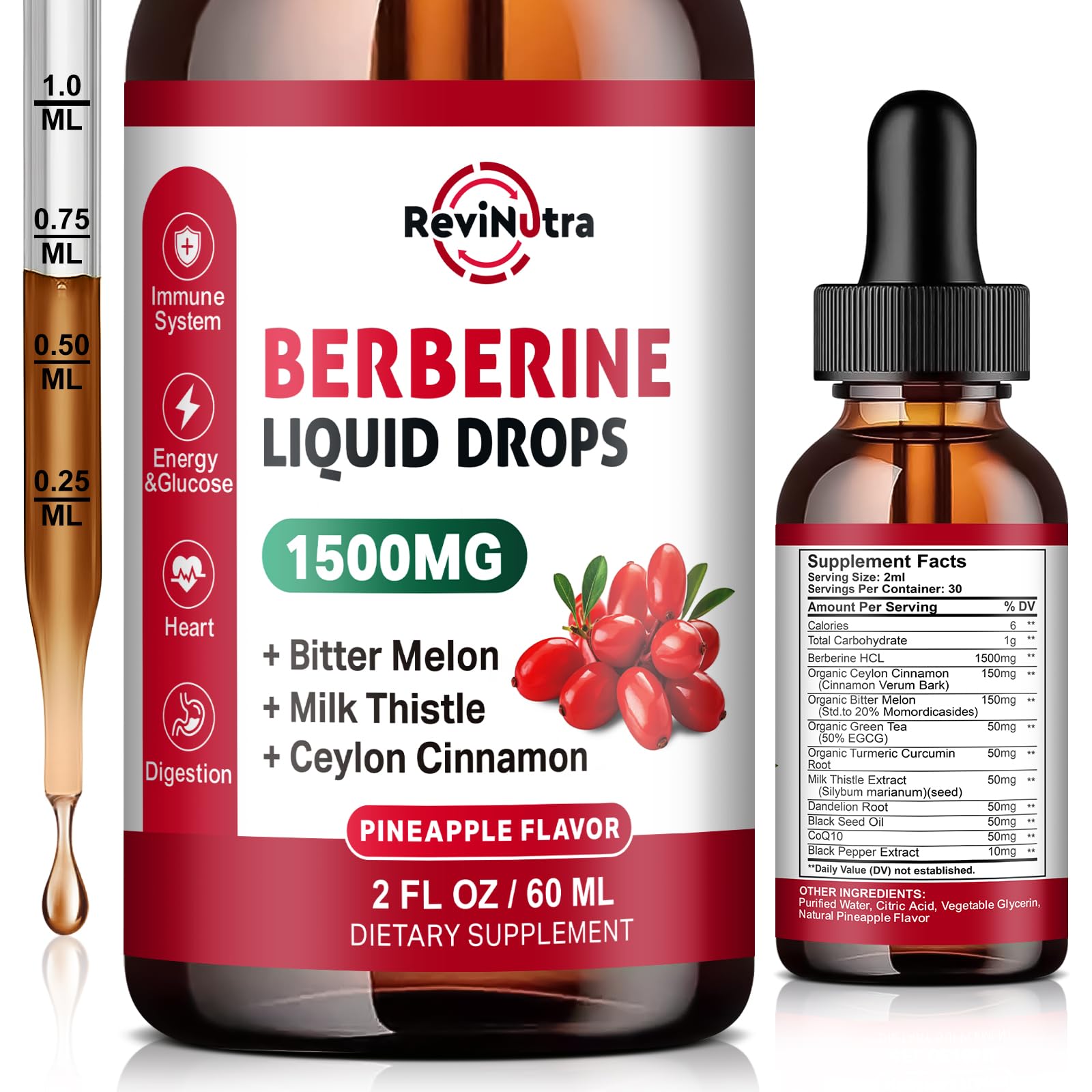 berberine hcl liquid immune support
