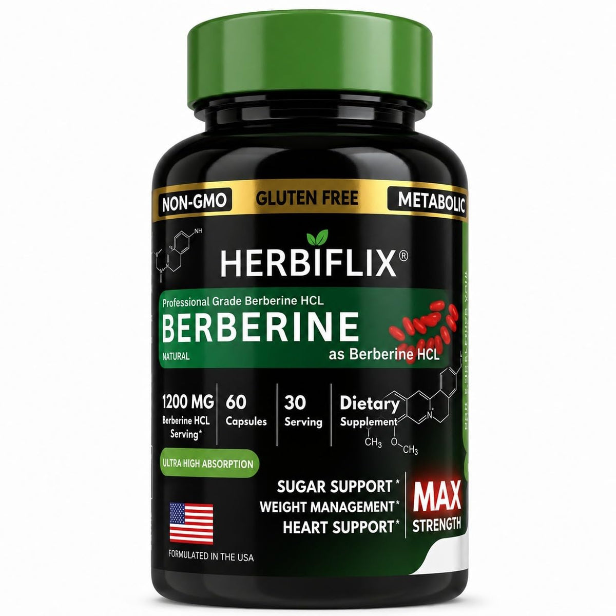 Berberine HCl vegetarian capsules