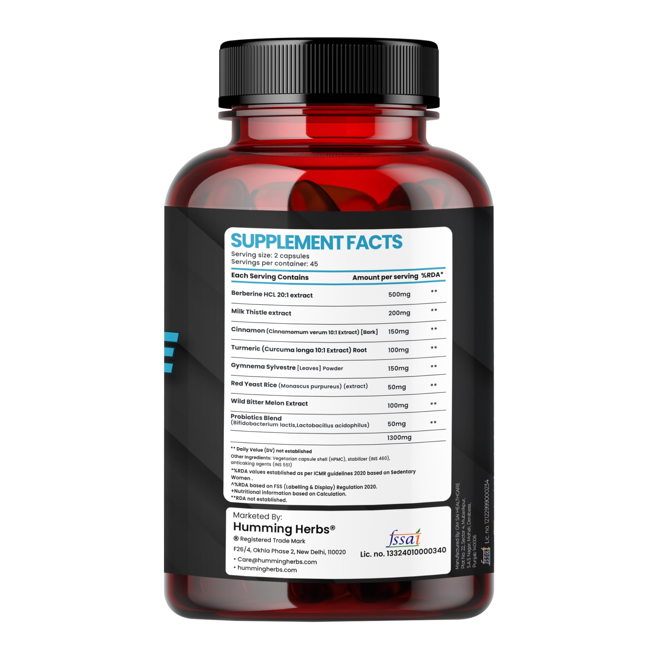 berberine HCl with Ceylon cinnamon