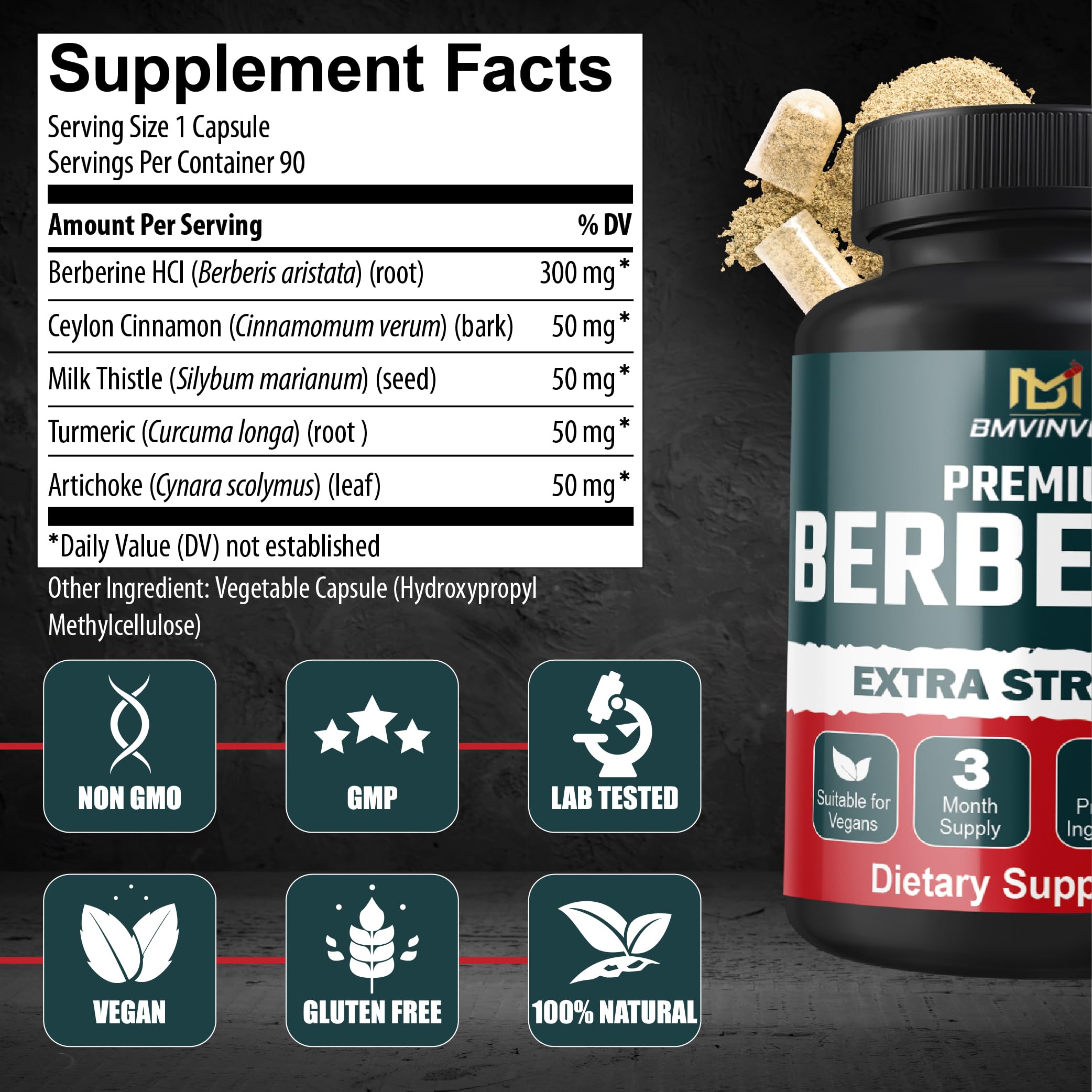 Berberine HCl with turmeric benefits