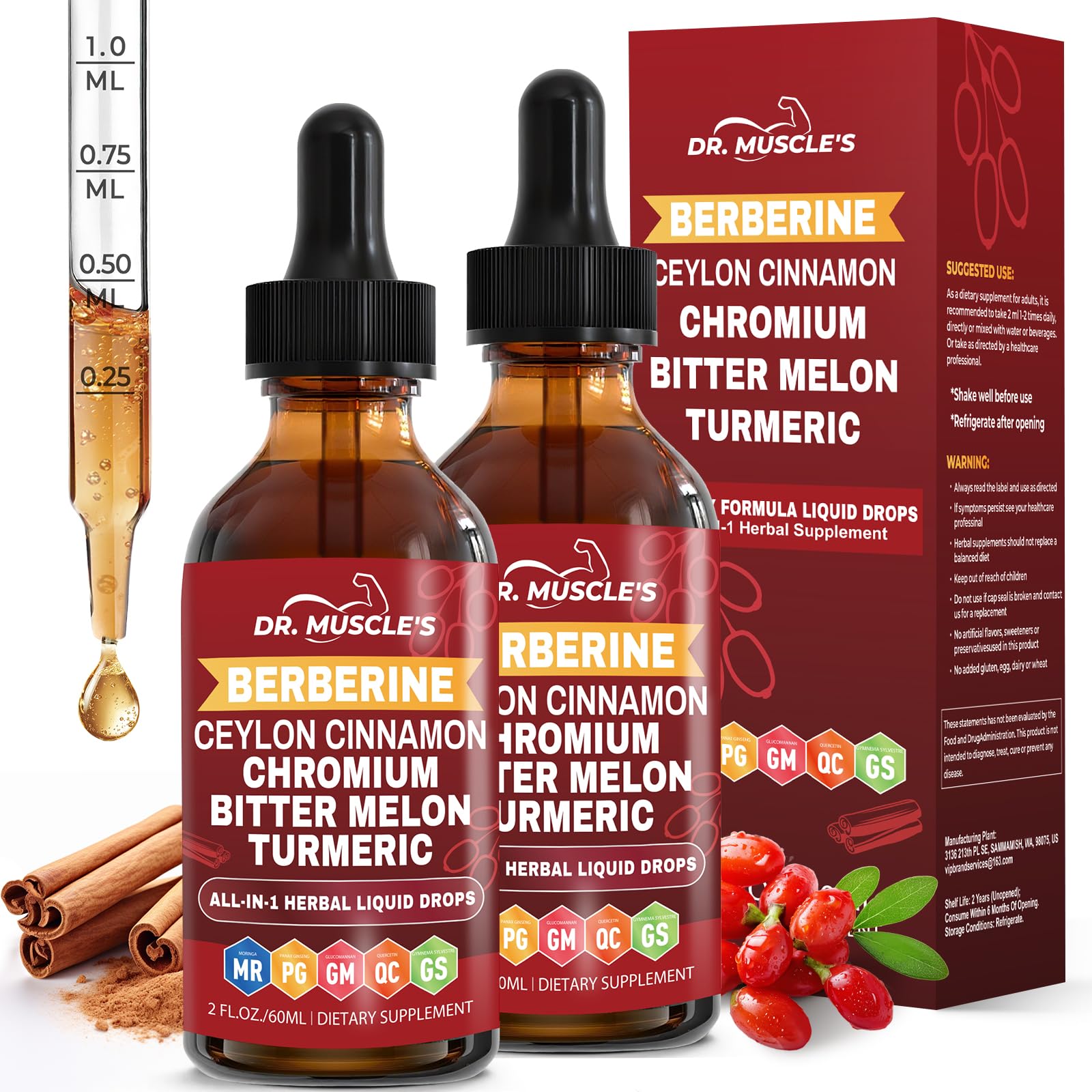 Berberine liquid drops for health