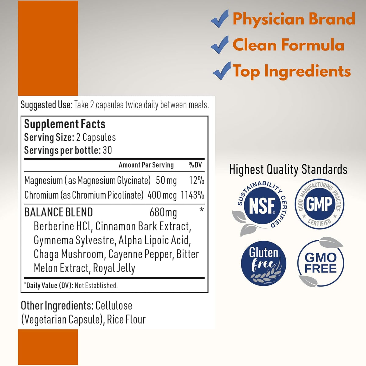 Berberine multivitamins for healthy glucose